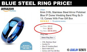 BLUE STAINLESS STEEL RING – Jewelry Secrets