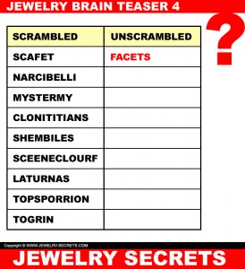 JEWELRY BRAIN TEASERS – Jewelry Secrets