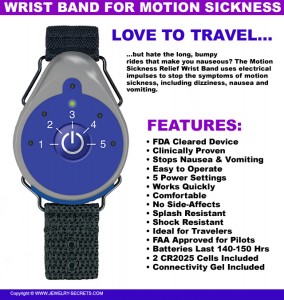 WRIST BAND CURES MOTION SICKNESS – Jewelry Secrets