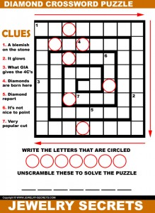 DIAMOND CROSSWORD PUZZLE – Jewelry Secrets