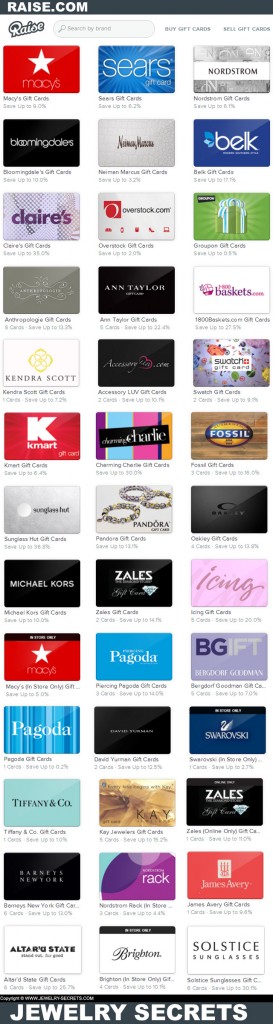 SAVE ON JEWELRY GIFT CARDS – Jewelry Secrets
