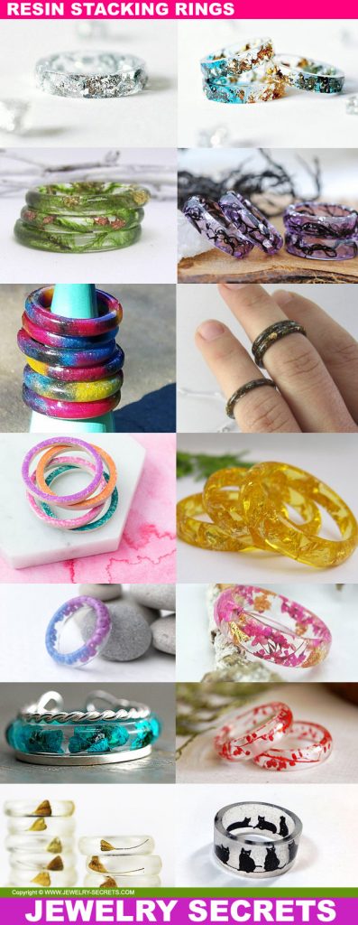 RESIN STACKING RINGS – Jewelry Secrets