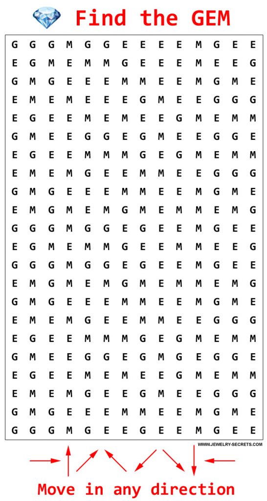 FIND THE GEM PUZZLE – Jewelry Secrets